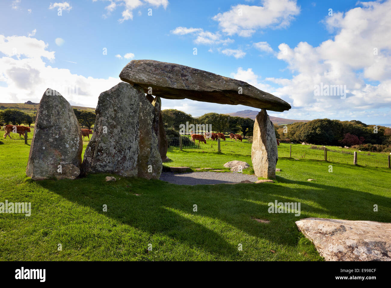 Pentre Ifan Burial Chamber, Pembrokeshire National Park, Wales UK Stock ...