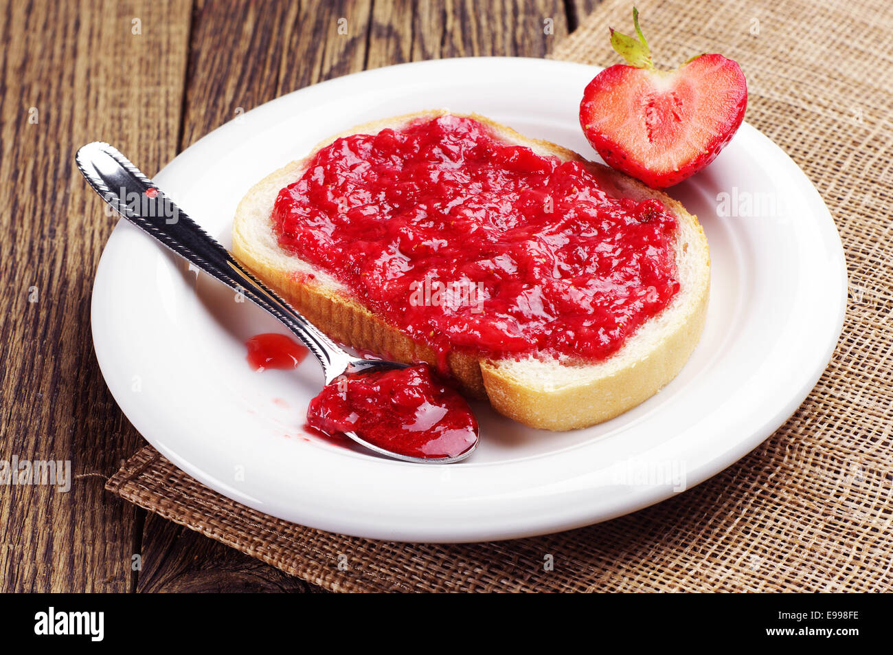 Jam sandwich sliced bread hi-res stock photography and images - Alamy