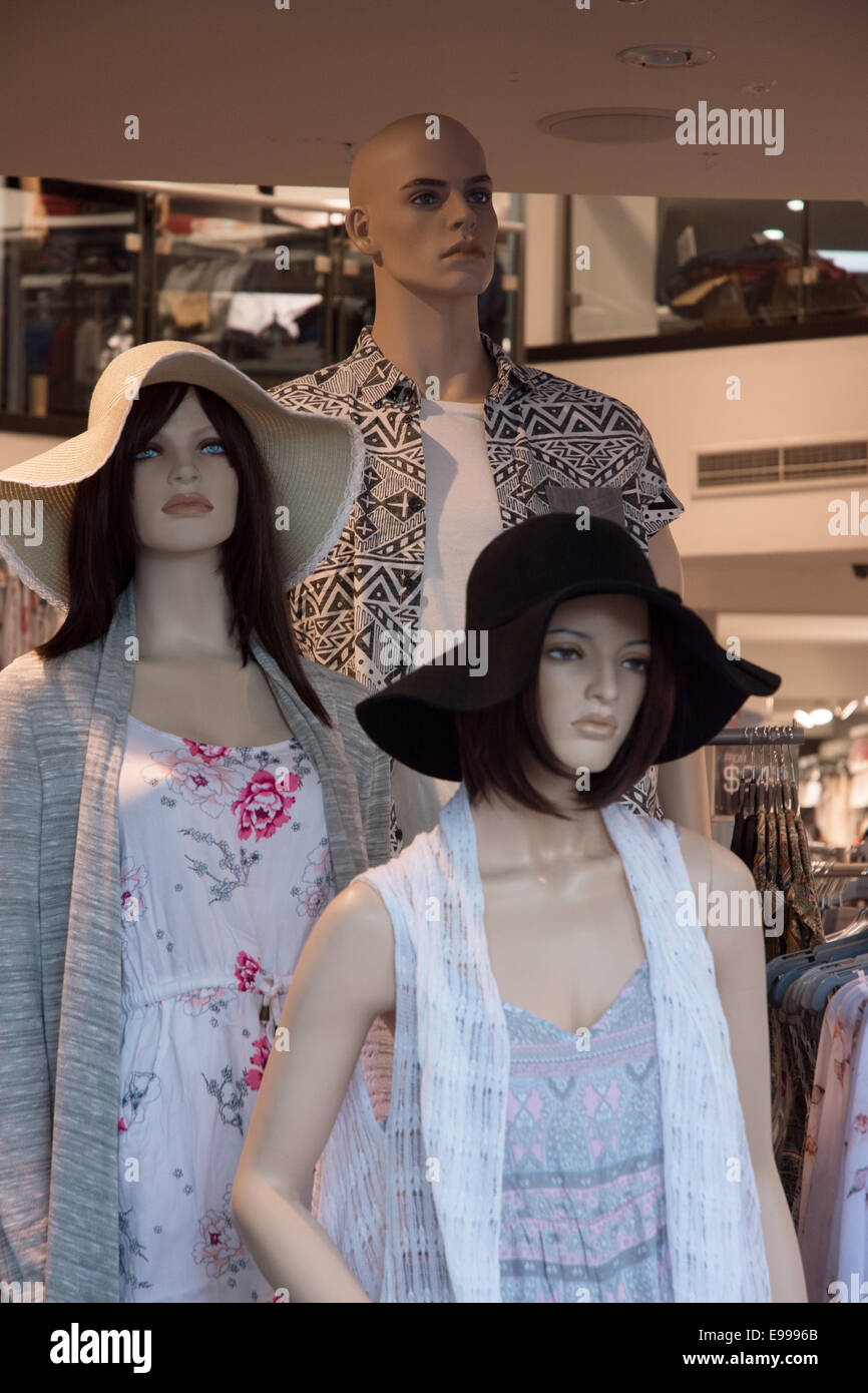 Mannequins In Retail Clothing Store Display Stock Photo - Alamy