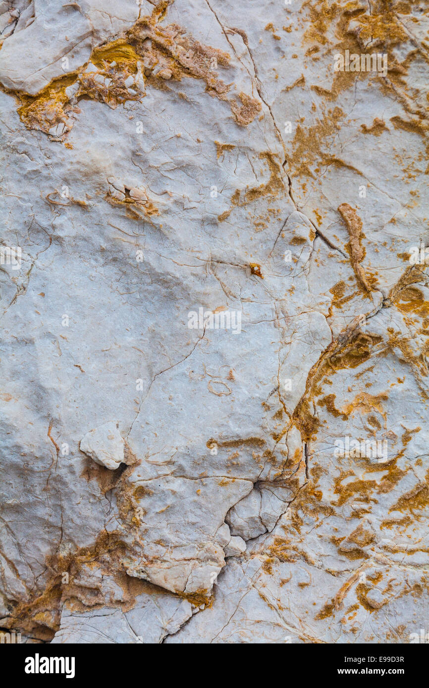 Abstract image of limestone with traces of leachate, Frioul archipelago ...