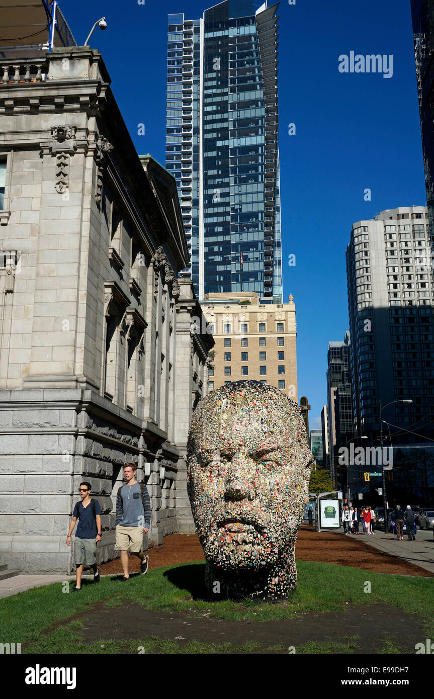Gumhead sculpture by Douglas Coupland outside the Vancouver Art Gallery ...