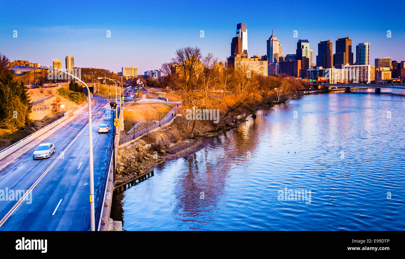 Benjamin franklin parkway view philadelphia hi-res stock photography ...