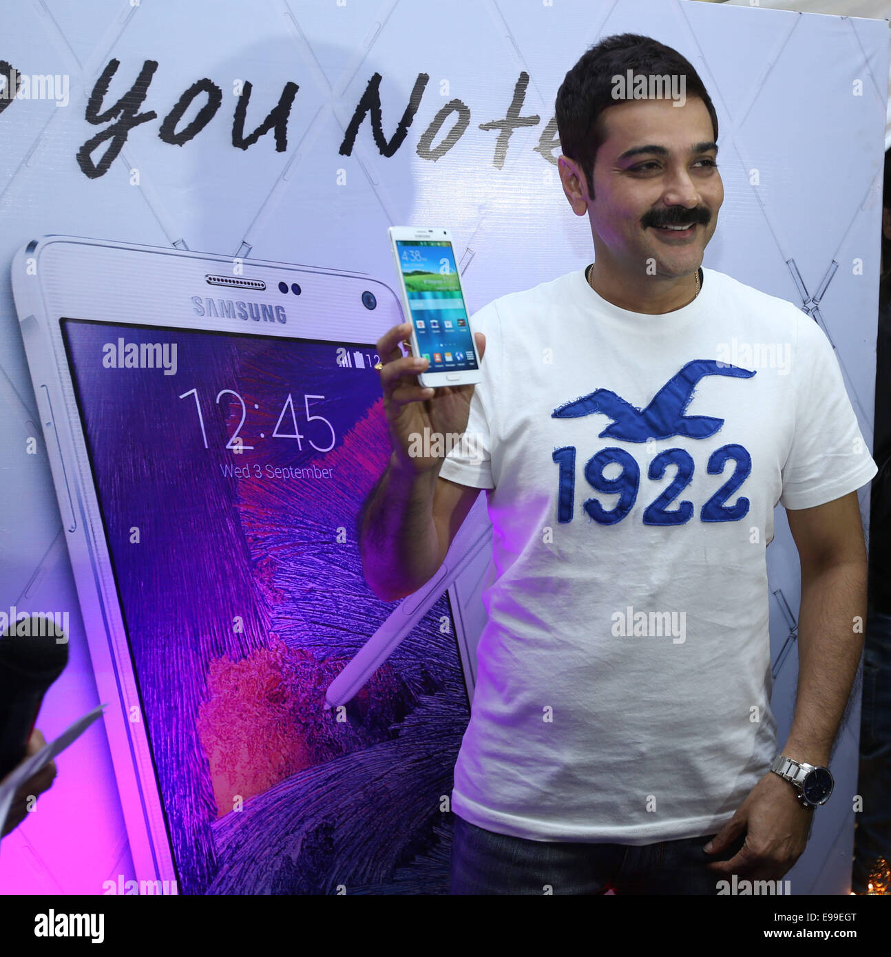 Prosenjit Chatterjee, Tollywood Actor and endorser of Samsung, displays ...