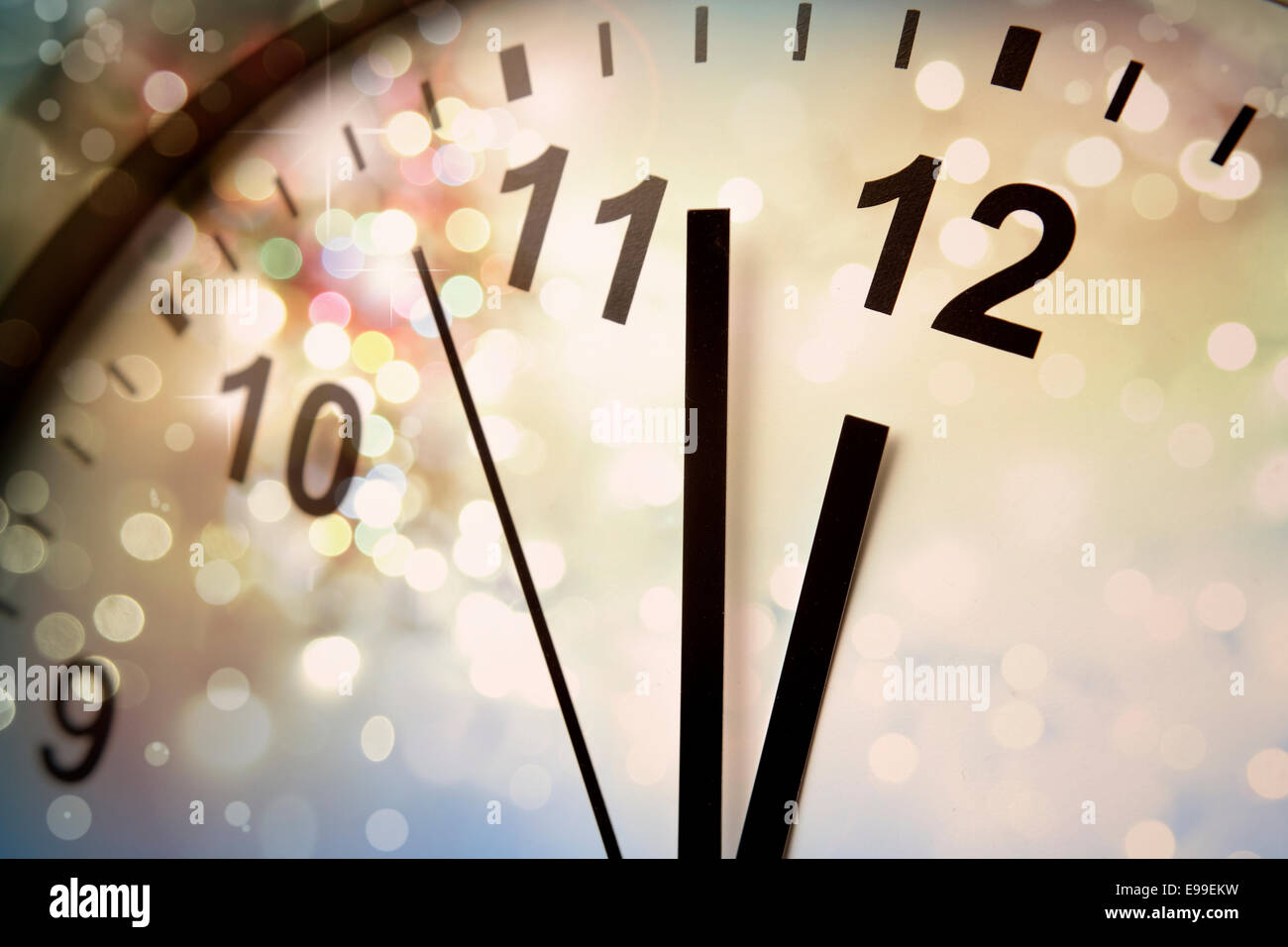 Clock face and abstract background. New Year. Christmas Stock Photo - Alamy