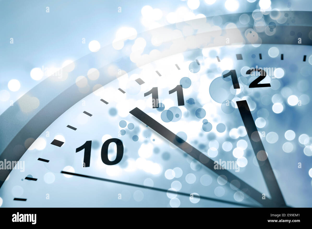 Clock face and abstract background. New Year. Christmas Stock Photo - Alamy