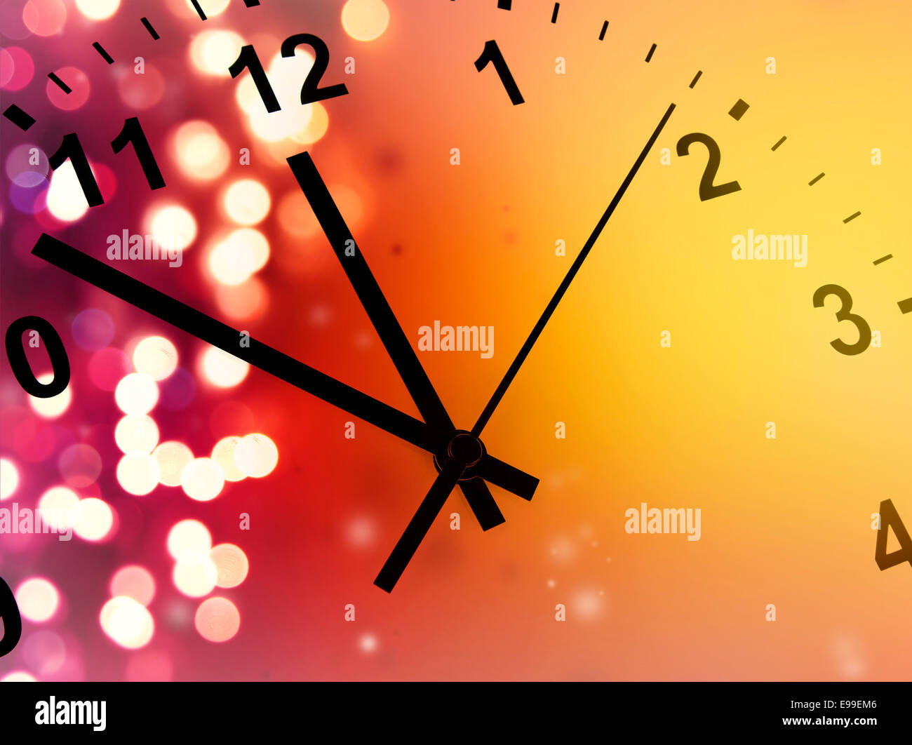 Clock face and abstract background. New Year. Christmas Stock Photo - Alamy