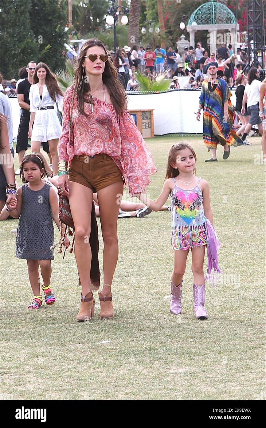 Alessandra Ambrosio brings daughter to Coachella in cute fashion ...