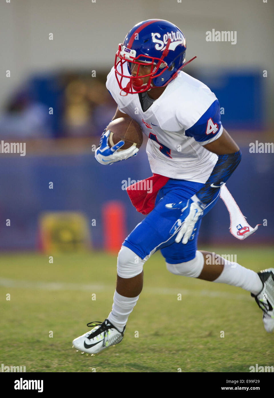 October 4, 2014, La Puente, CA.Gardena Serra cavaliers defensive back ...