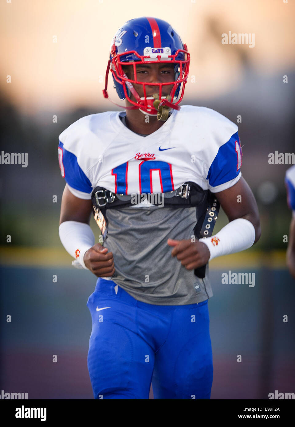 October 4, 2014, La Puente, CA.Gardena Serra cavaliers linebacker (10 ...