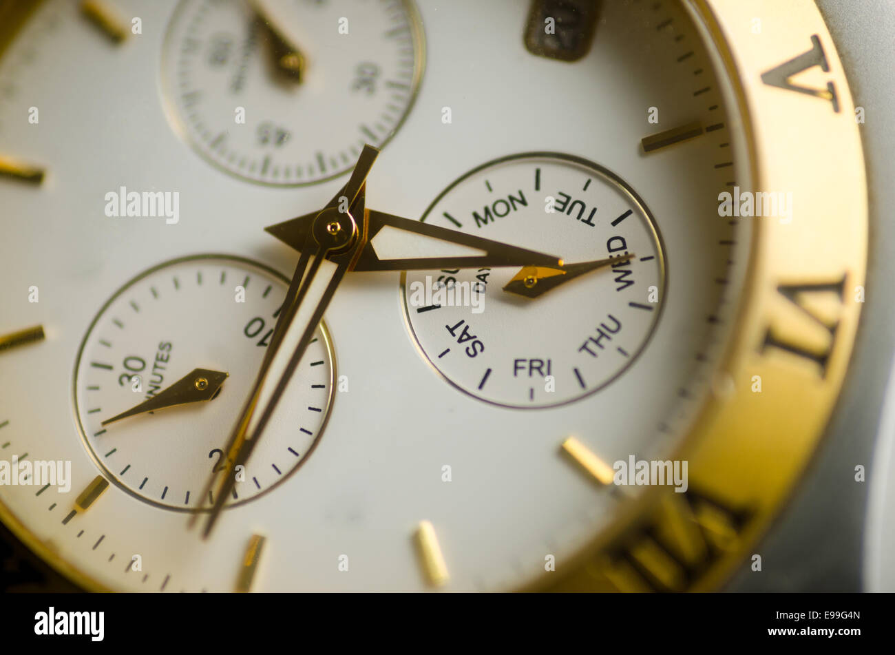Watch, detail and concept of time Stock Photo - Alamy