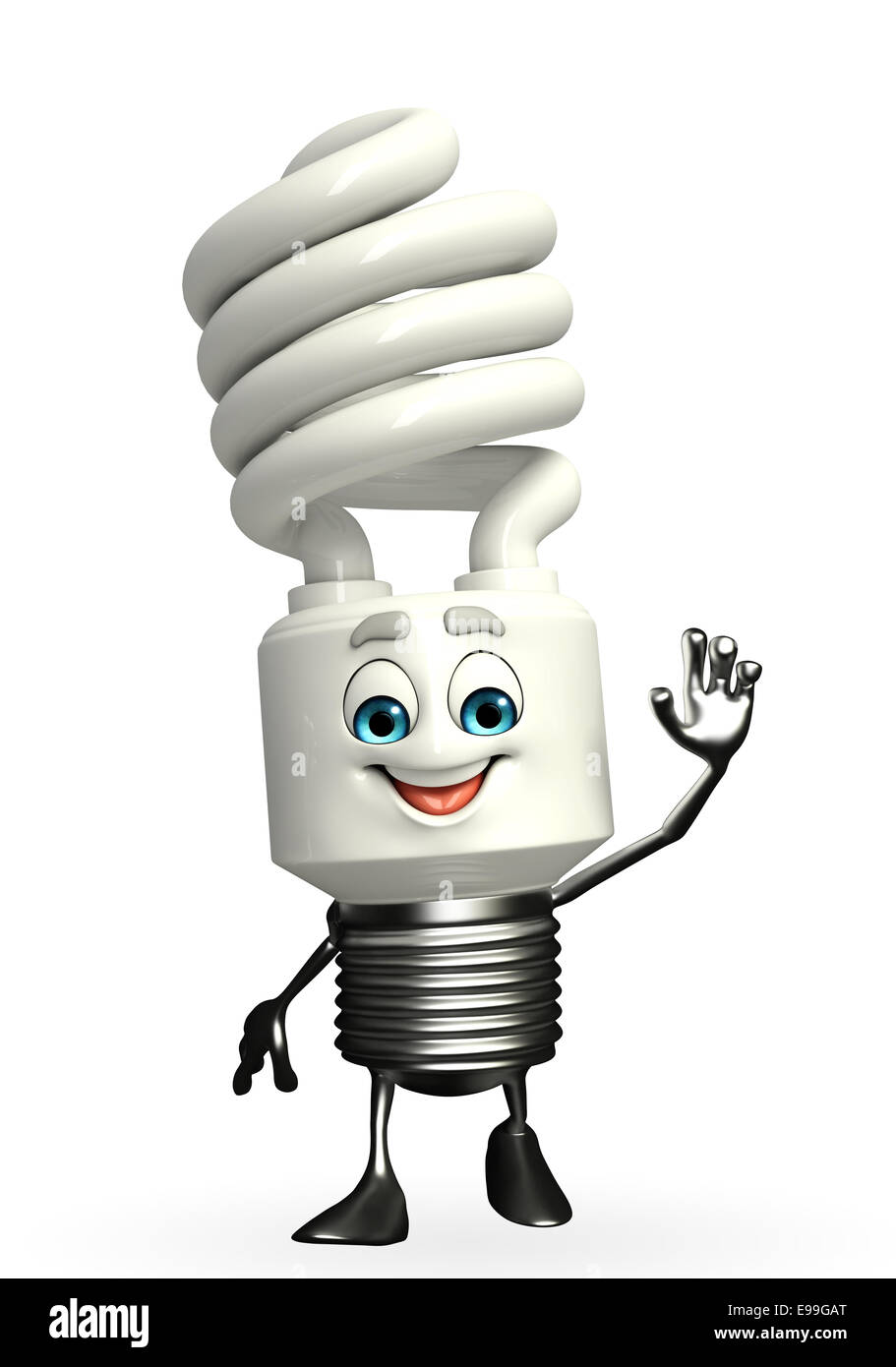 Cartoon Character of CFL is walking Stock Photo - Alamy