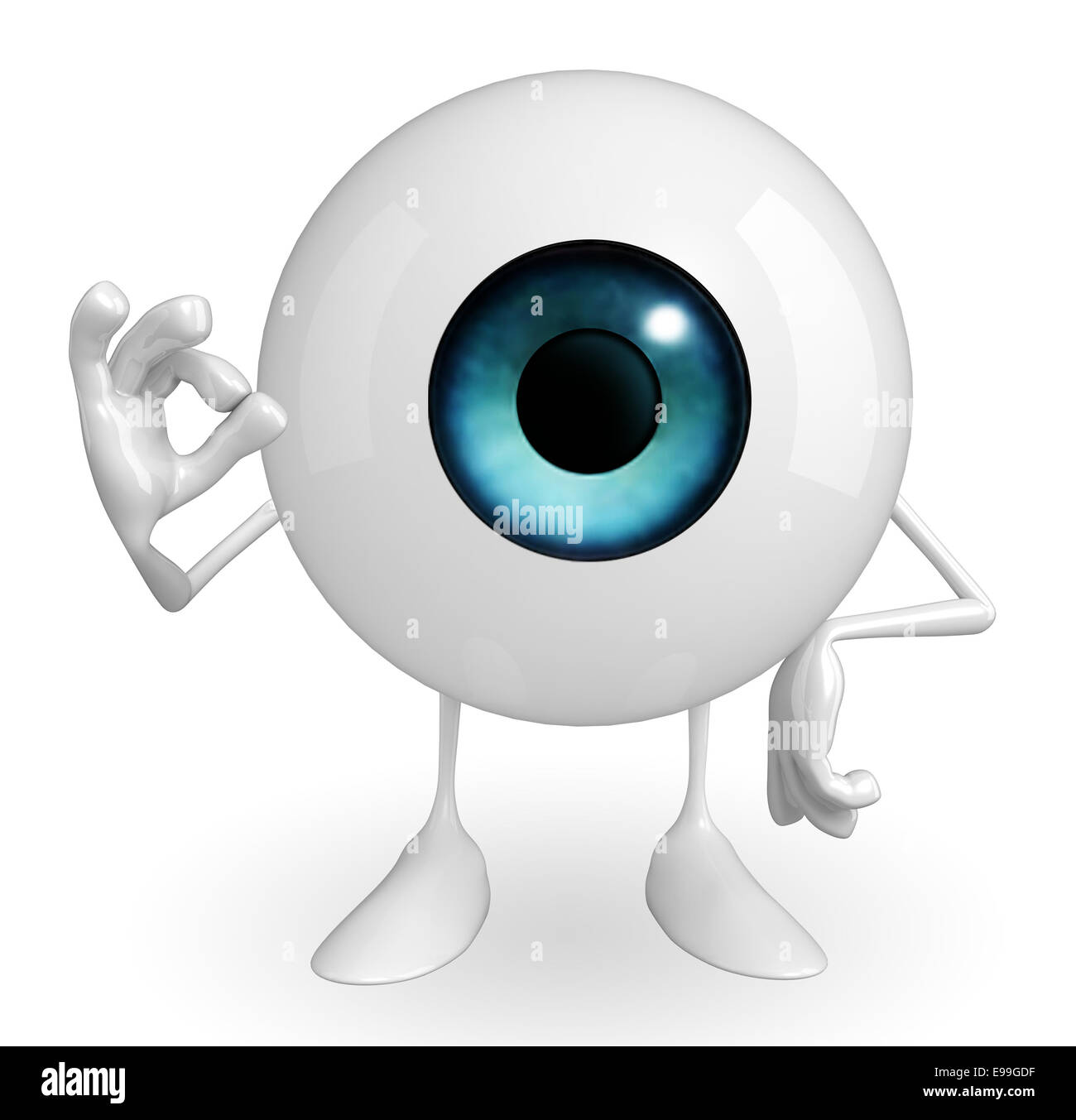 Cartoon character of eye with best sign Stock Photo - Alamy