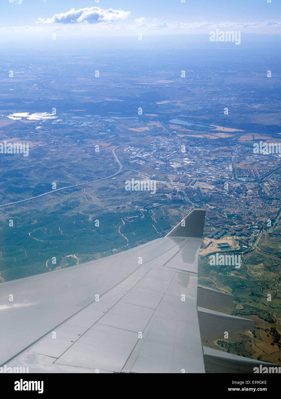Aerial view from aircraft window Stock Photo - Alamy