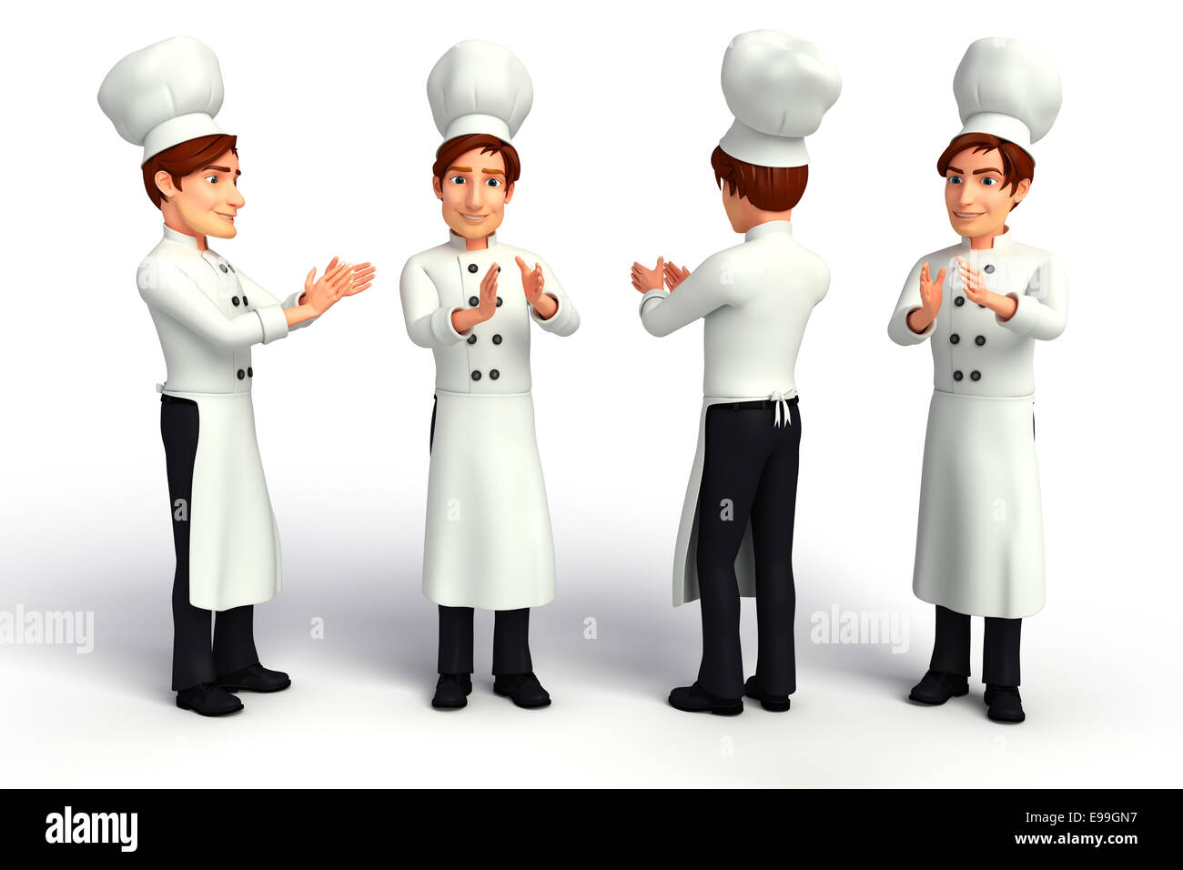 Illustration of young chef Stock Photo - Alamy