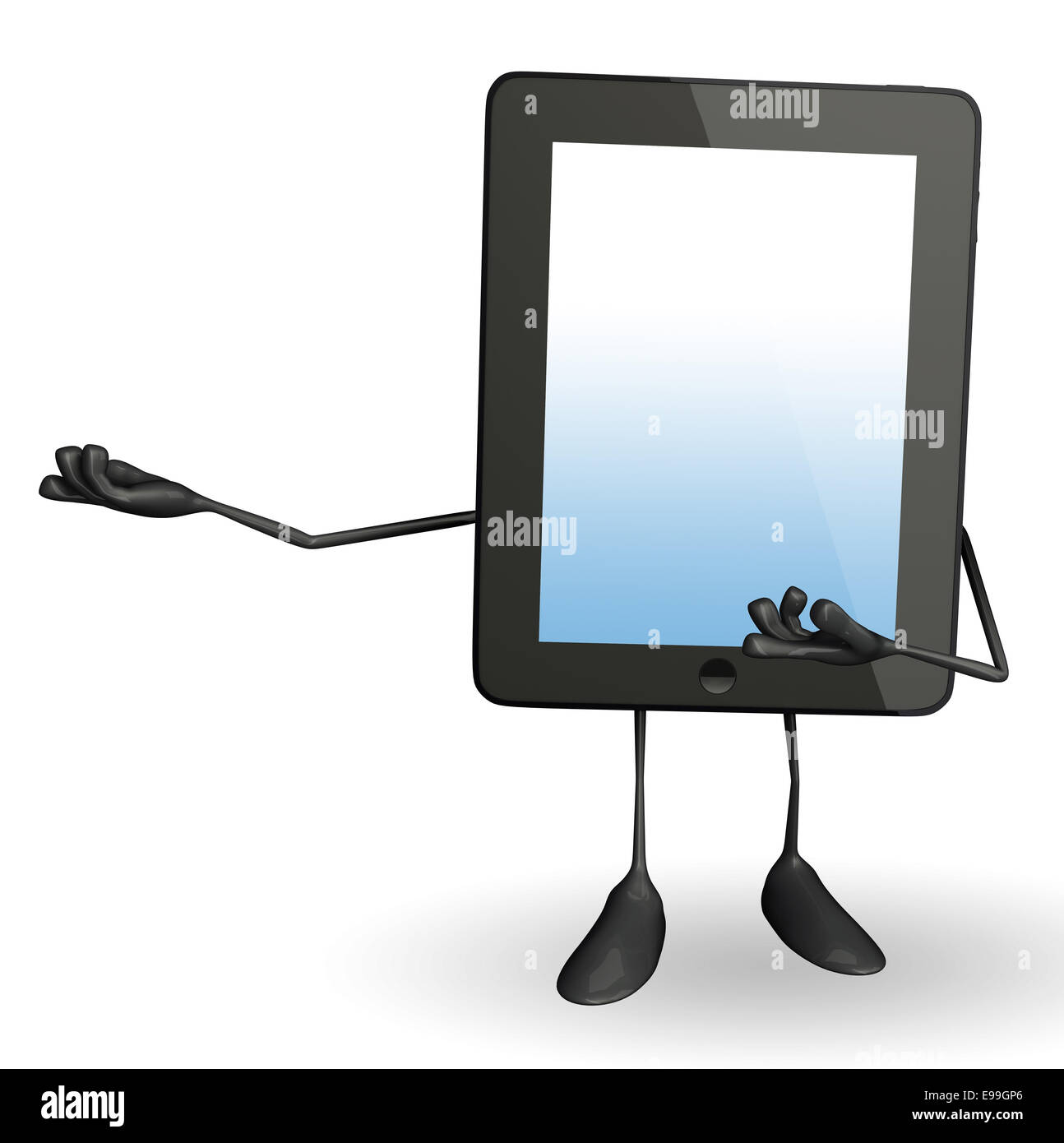 Cartoon character of tab is presenting Stock Photo - Alamy