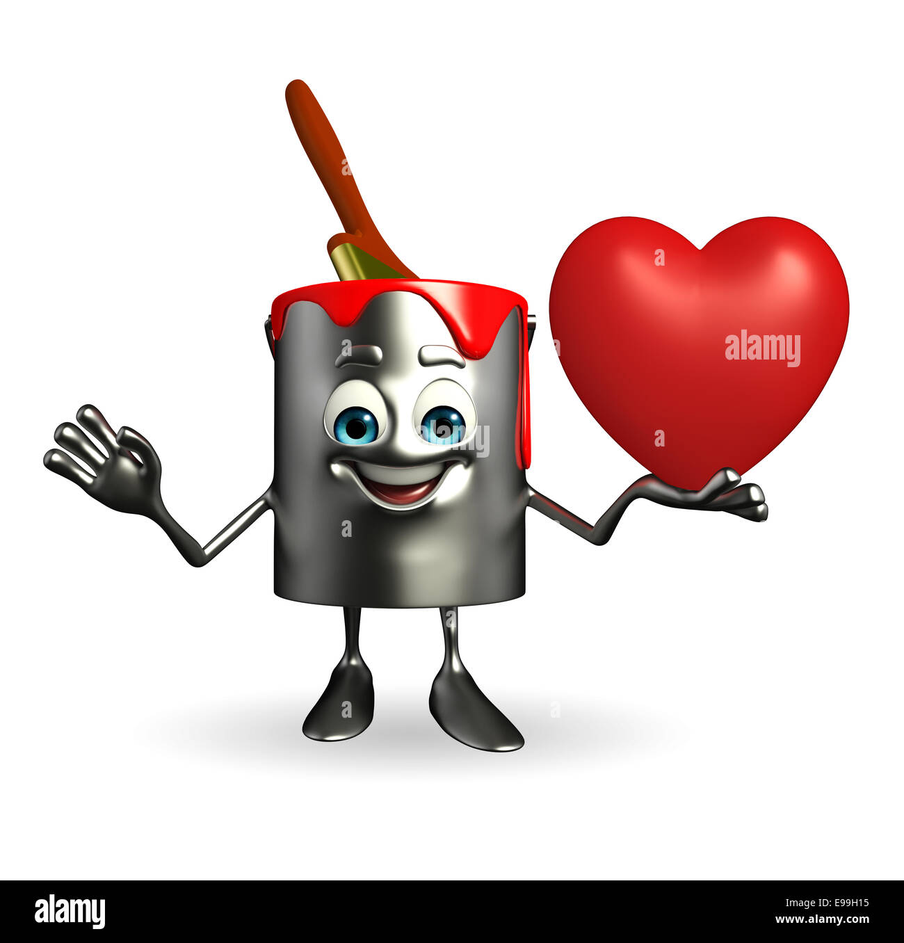Cartoon character paint bucket red hi-res stock photography and images ...