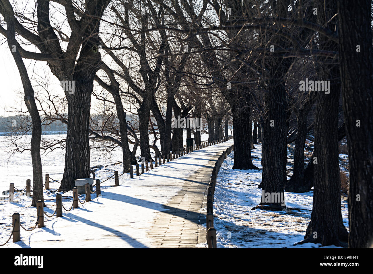 Footpath in the causeway of Summer Palace Stock Photo - Alamy