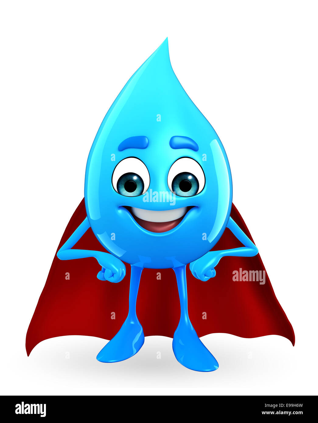 Cartoon Character Of Super Water Drop Stock Photo - Alamy