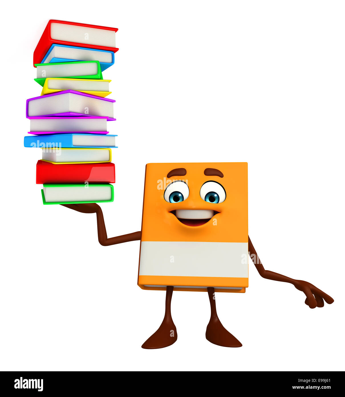 Cartoon Character of Books Stock Photo - Alamy