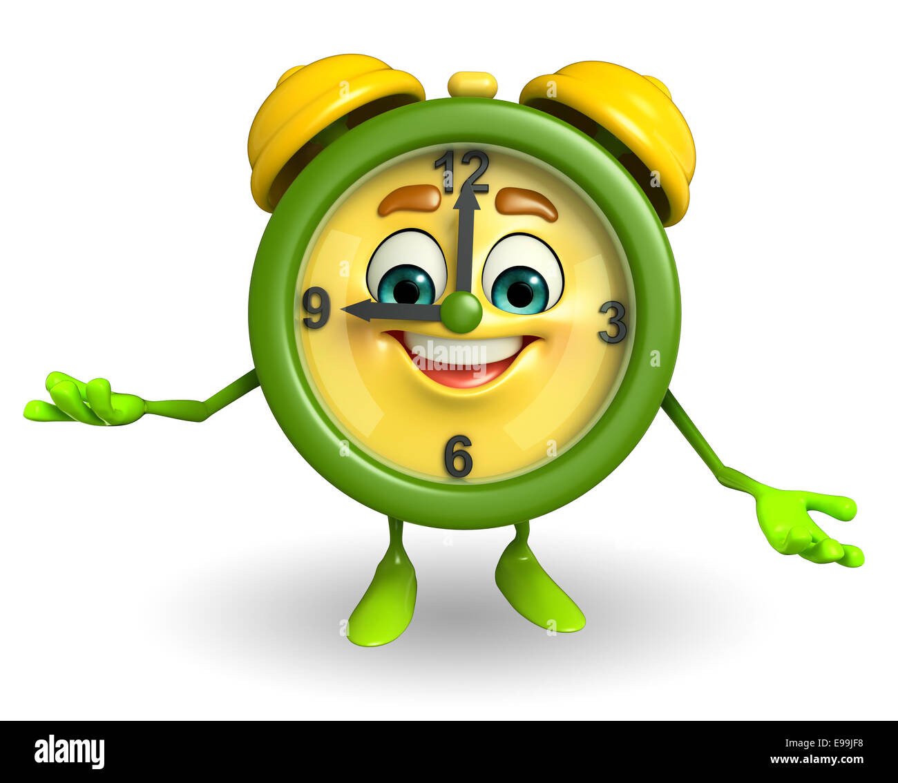 Cartoon Character of Happy is presenting Stock Photo - Alamy