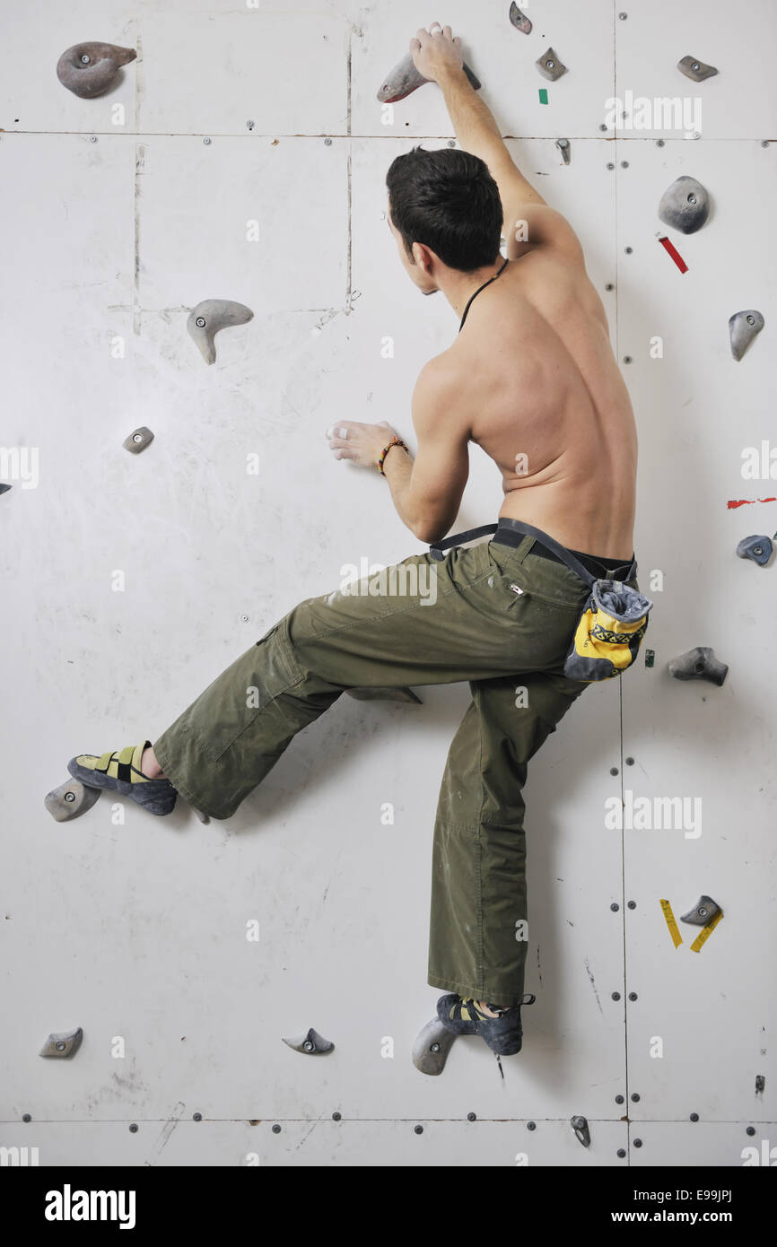 man exercise sport climbing Stock Photo - Alamy
