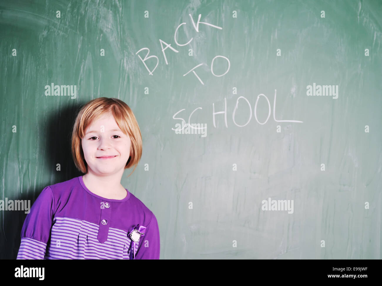 happy young school girl portrait Stock Photo - Alamy