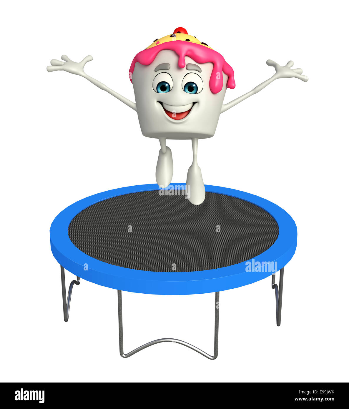 Cartoon Character of Ice Cream with Jump bed Stock Photo - Alamy