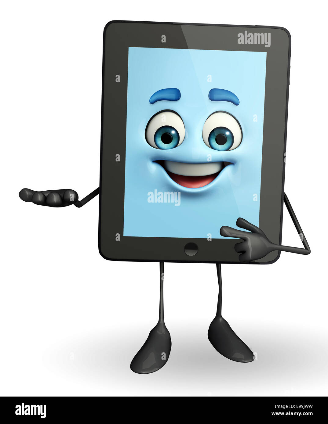 Cartoon character of tab is presenting Stock Photo - Alamy