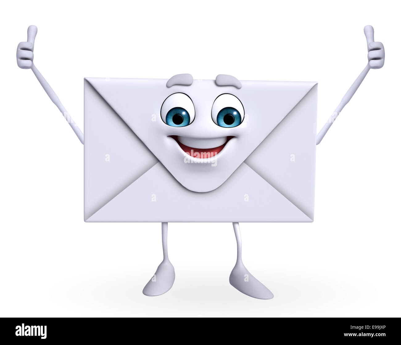 Cartoon character mail thumbs up hi-res stock photography and images ...