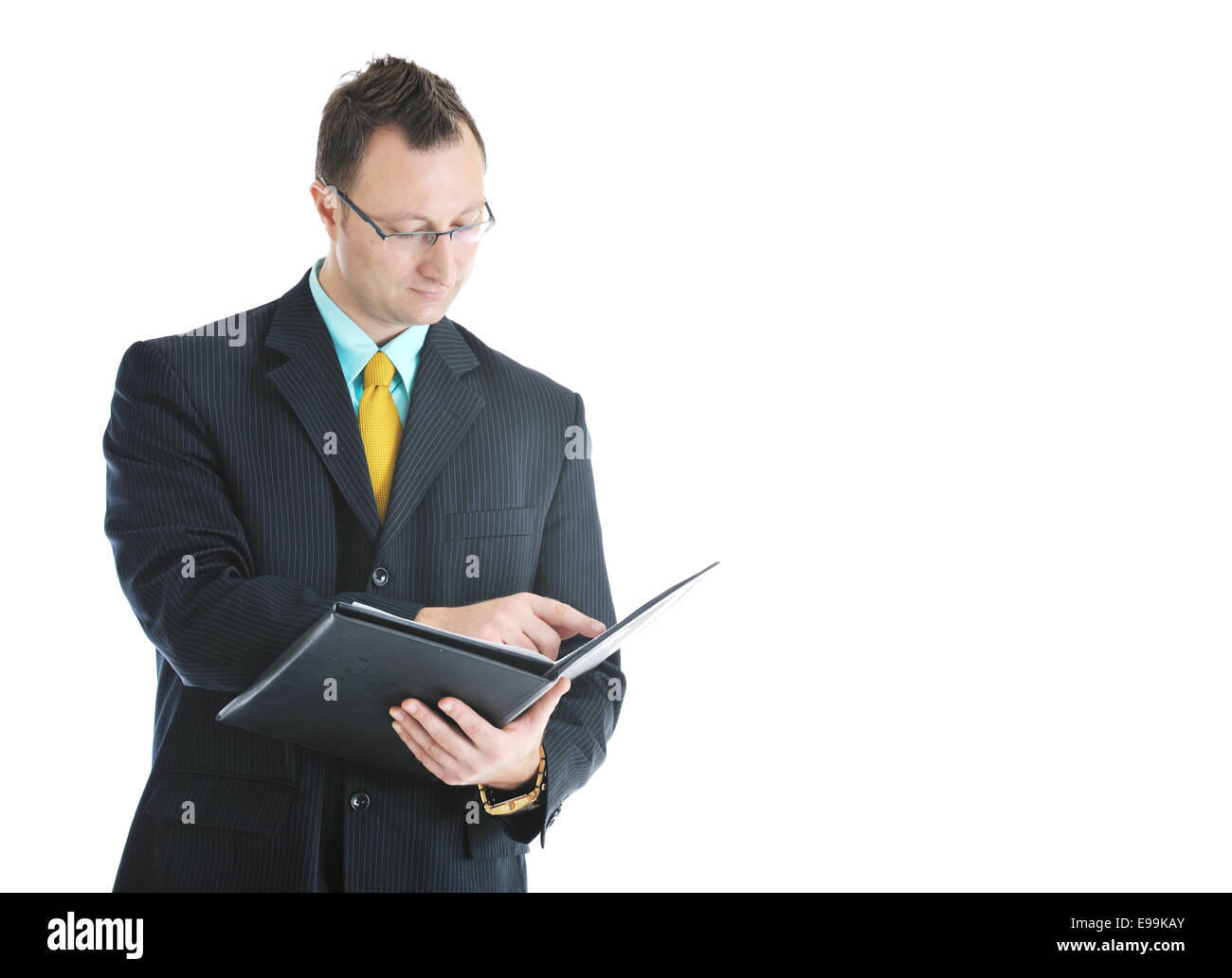 one young businessman isolated Stock Photo - Alamy