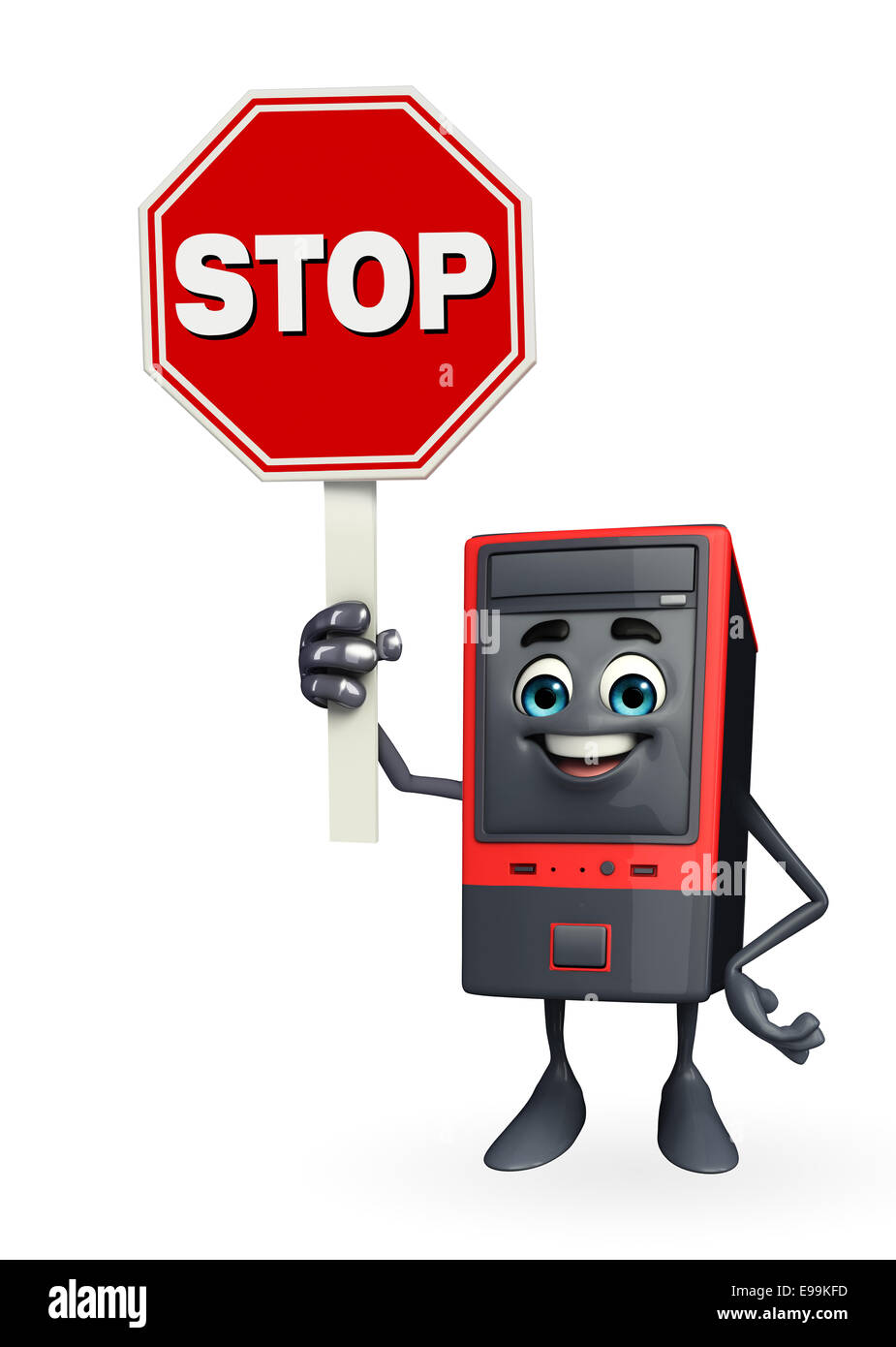 Cartoon Character of Computer Cabinet Stock Photo - Alamy