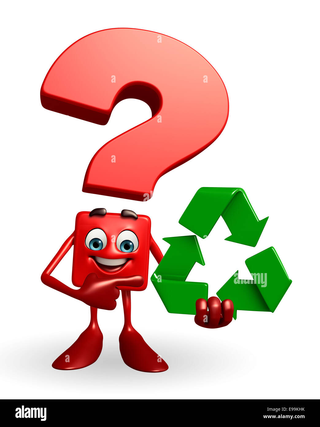 Cartoon character question mark recycle hi-res stock photography and ...