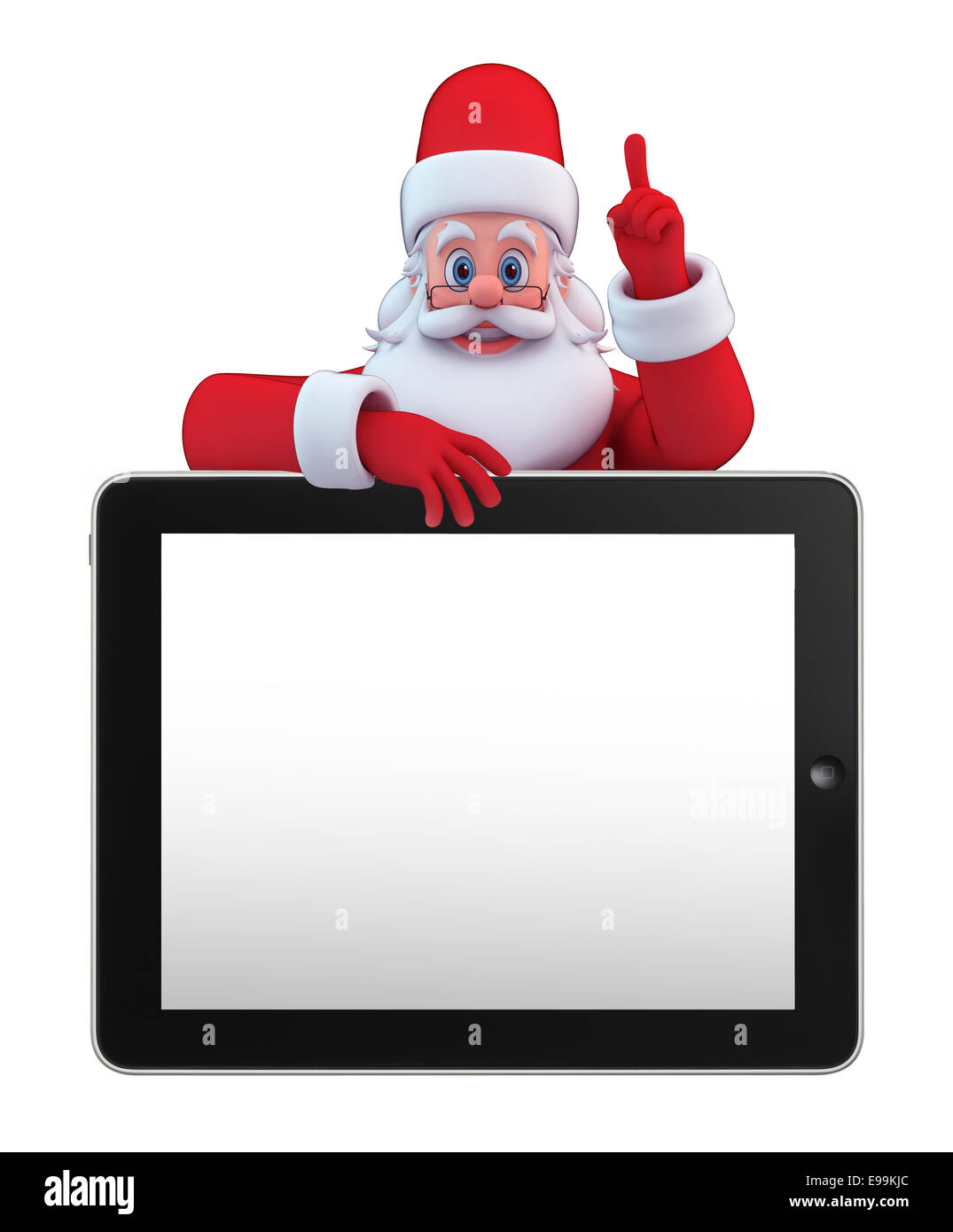 Illustration of santa claus with tab Stock Photo - Alamy