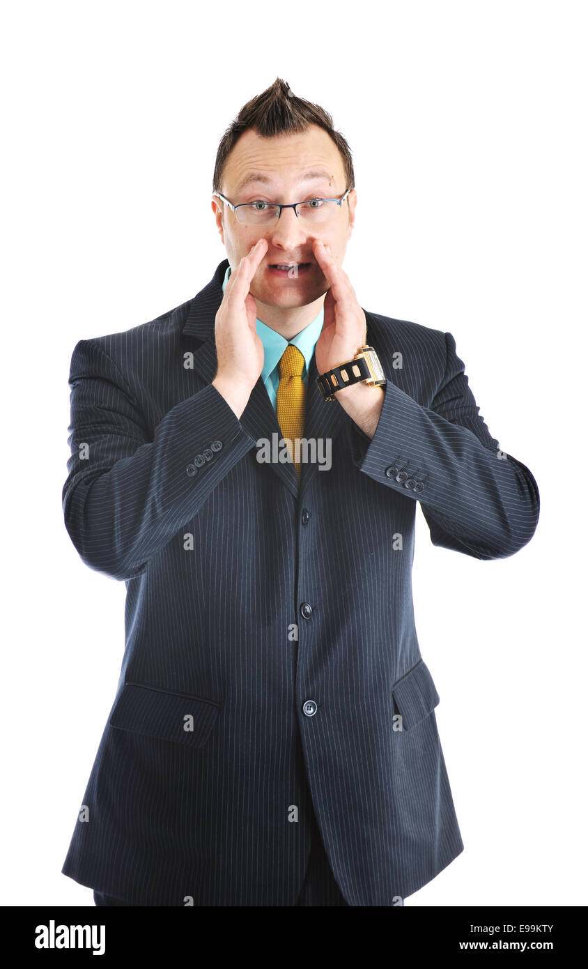 one young businessman isolated Stock Photo - Alamy