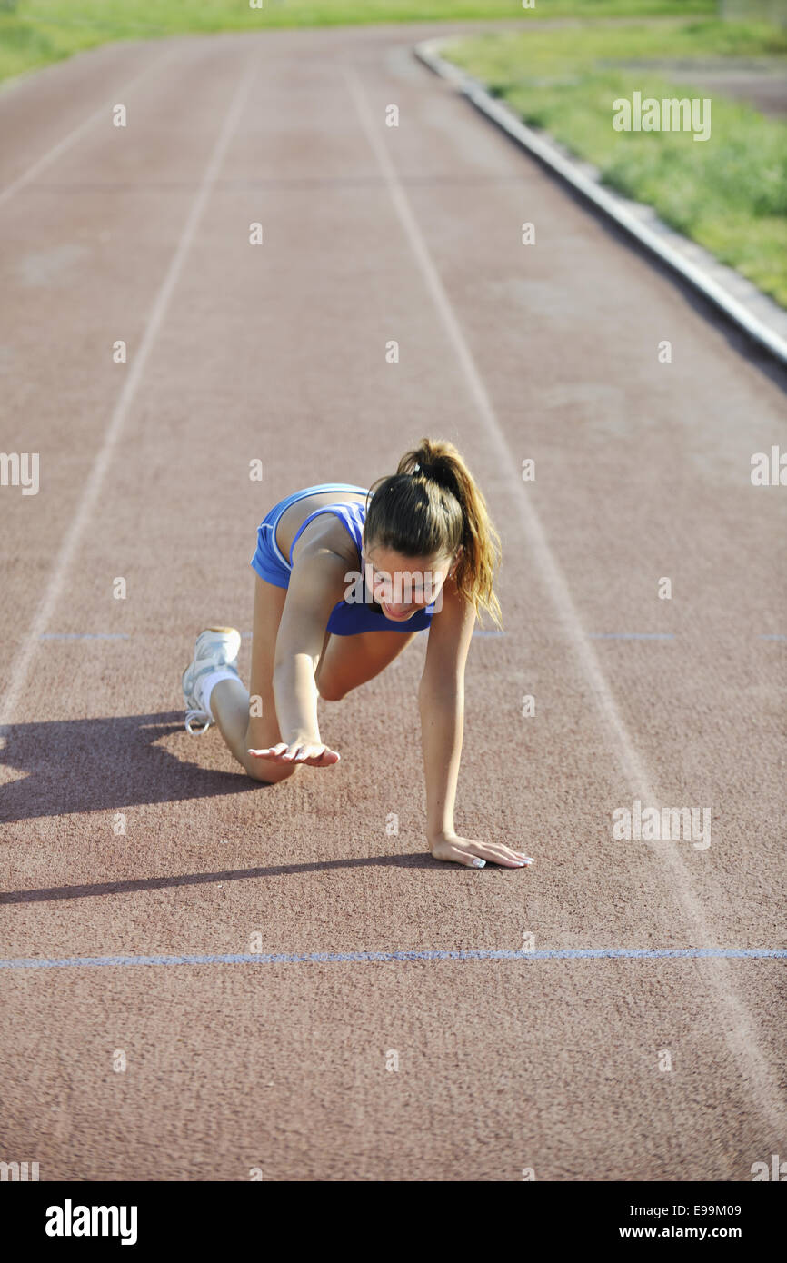 finaly at finish line Stock Photo - Alamy