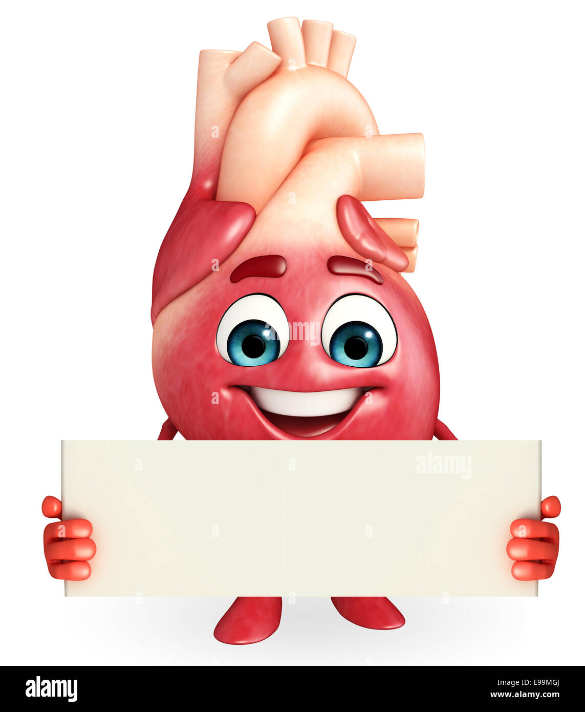 Cartoon Character of heart with sign Stock Photo - Alamy