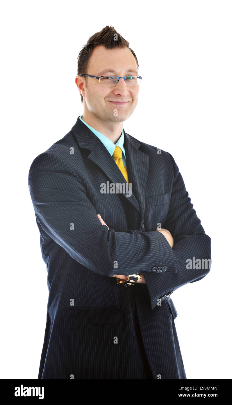 one young businessman isolated Stock Photo - Alamy