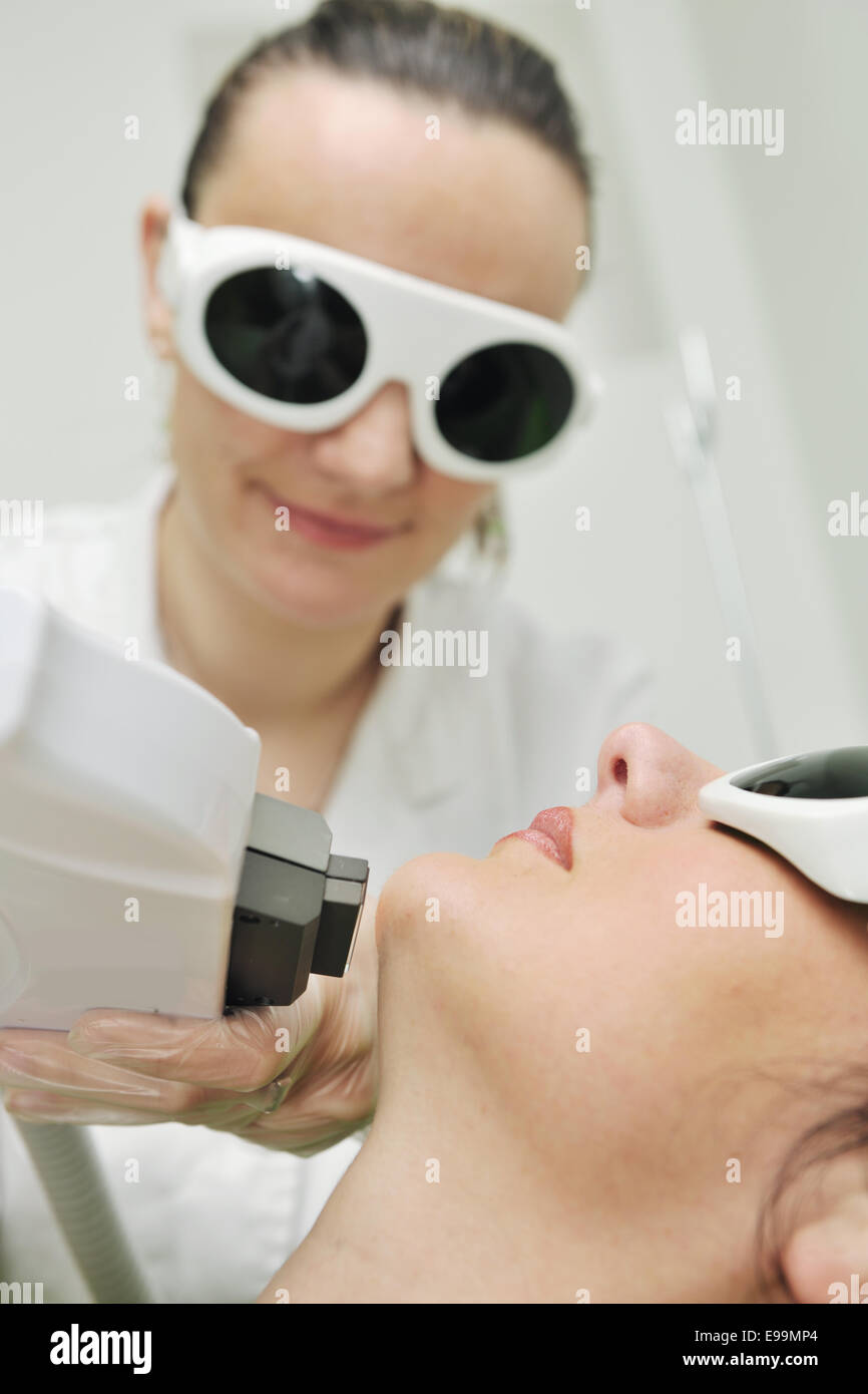 skincare and laser depilation Stock Photo - Alamy