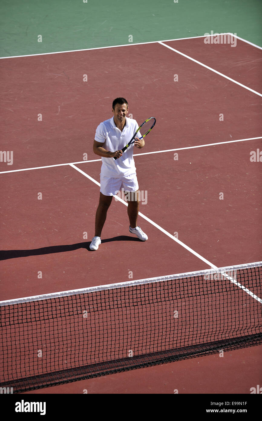 young man play tennis Stock Photo - Alamy