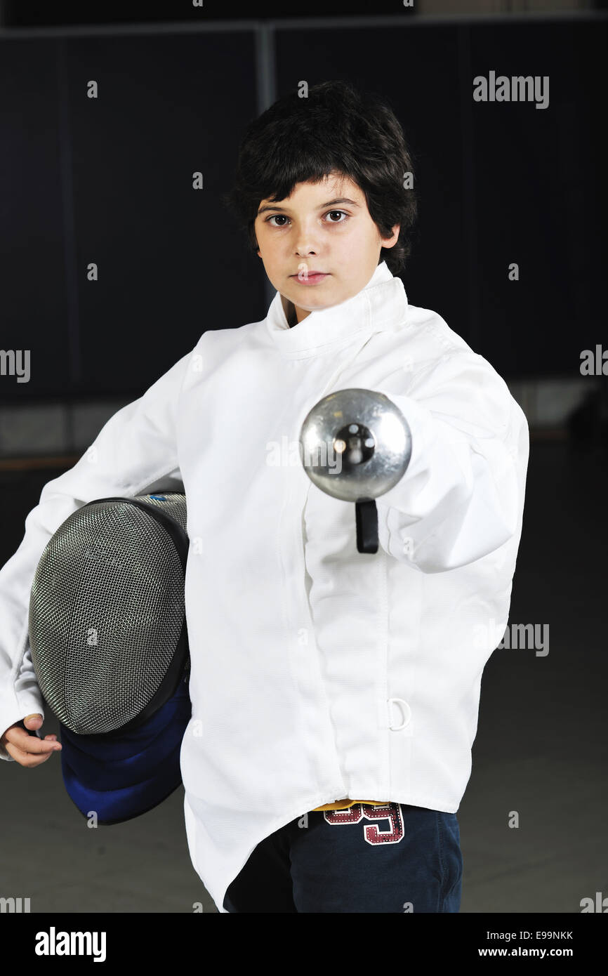 sword sport athlete portrait at training Stock Photo - Alamy