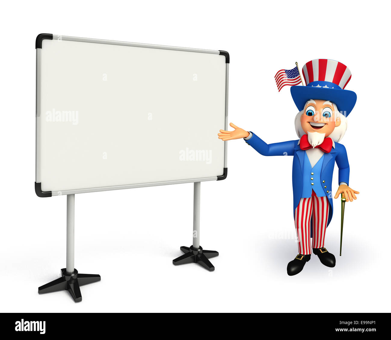 Illustration of uncle sam with display board Stock Photo - Alamy