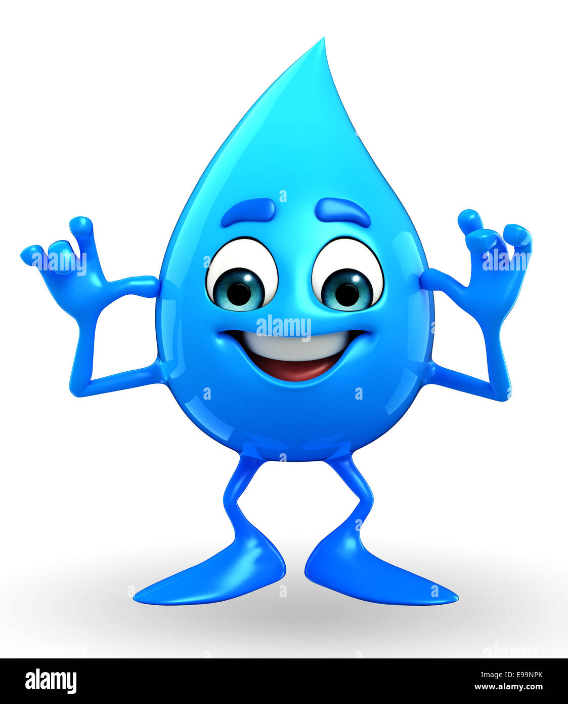 Cartoon Character Of Water Drop is teasing Stock Photo - Alamy