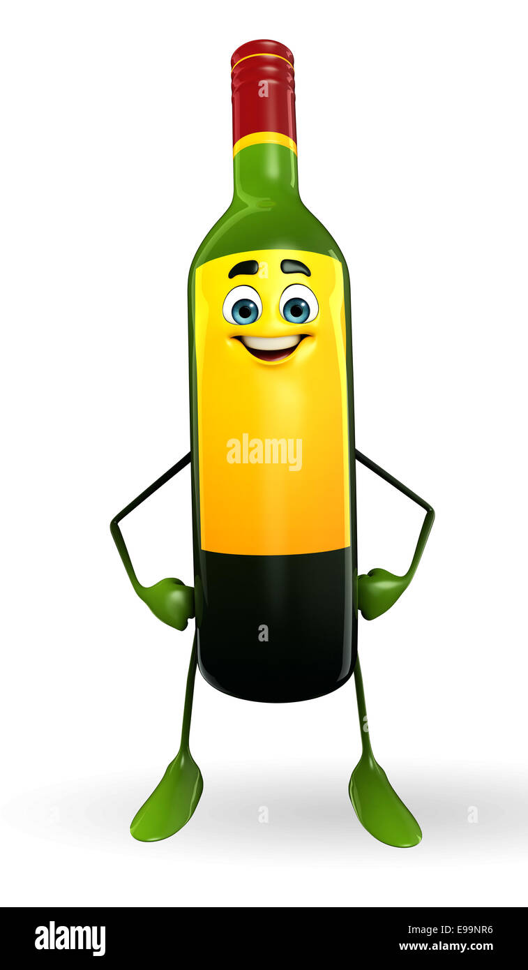 Wine bottle cartoon hi-res stock photography and images - Alamy