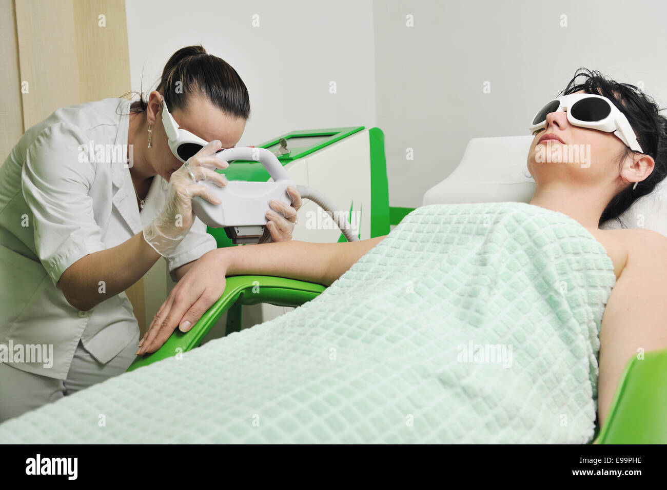 skincare and laser depilation Stock Photo - Alamy