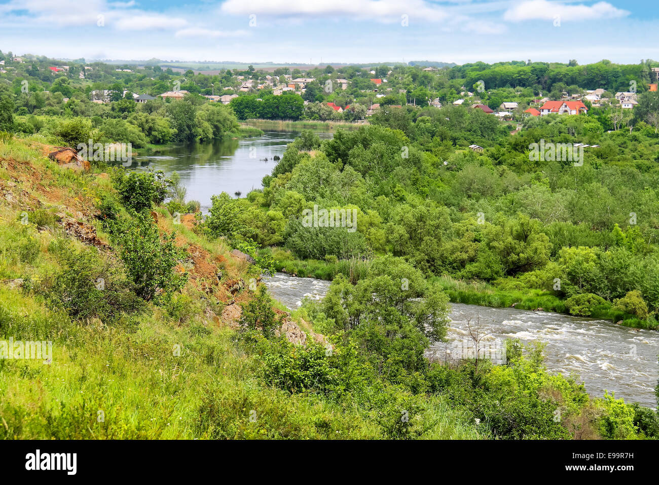 The rapids on a small river near the Ukrainian village Stock Photo - Alamy