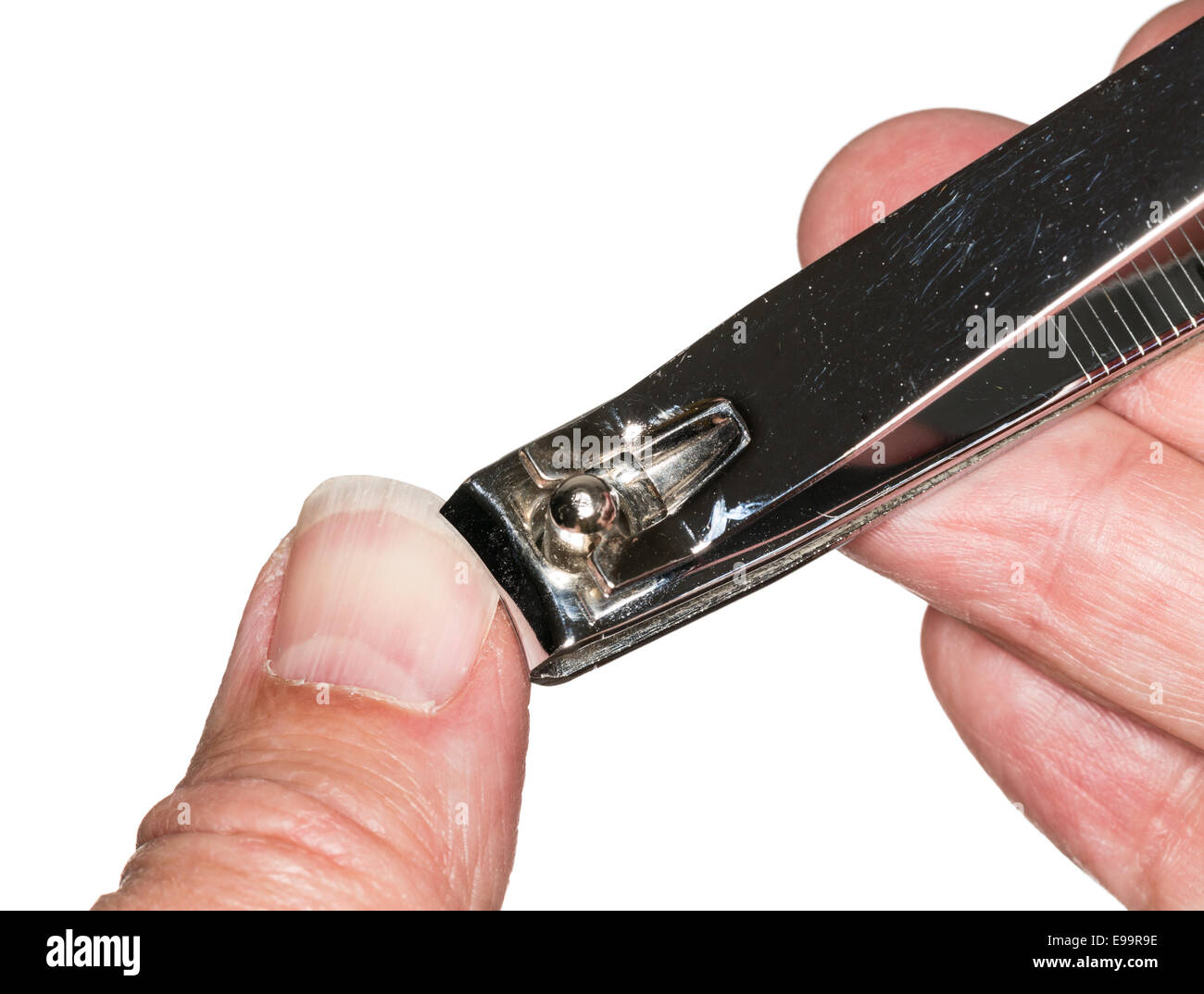 Macro isolated cutting thumb nail Stock Photo - Alamy