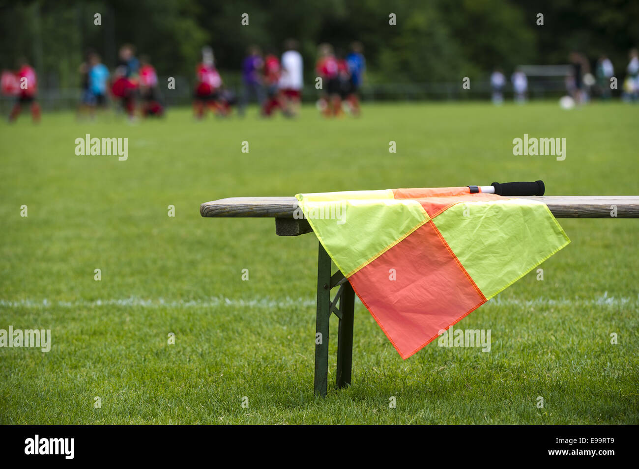 flag on a soccer field Stock Photo - Alamy