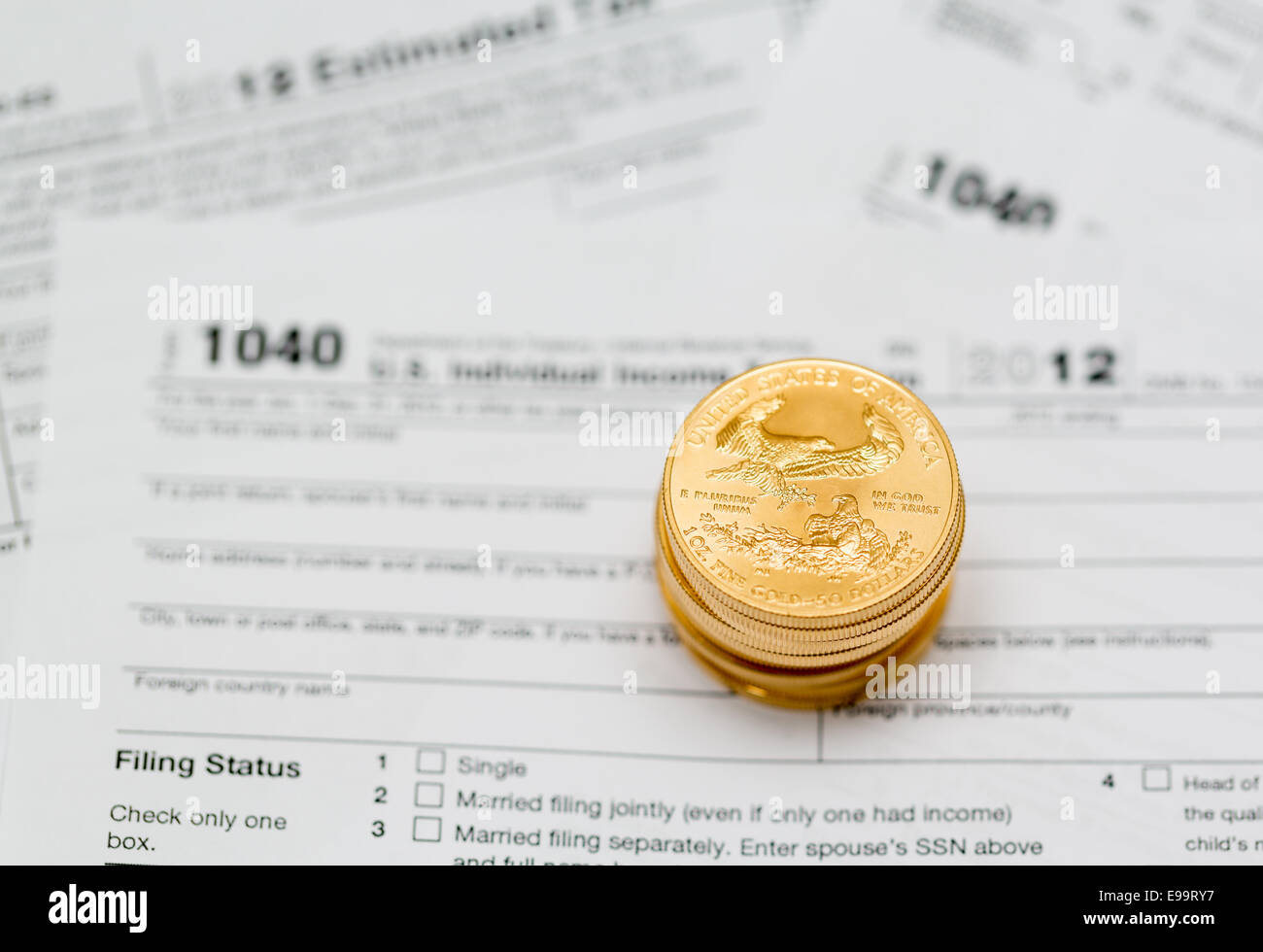 USA tax form 1040 for year 2012 Stock Photo - Alamy