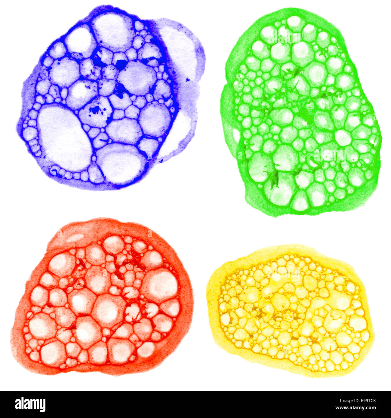 Set of abstract hand drawn watercolor drops Stock Photo - Alamy