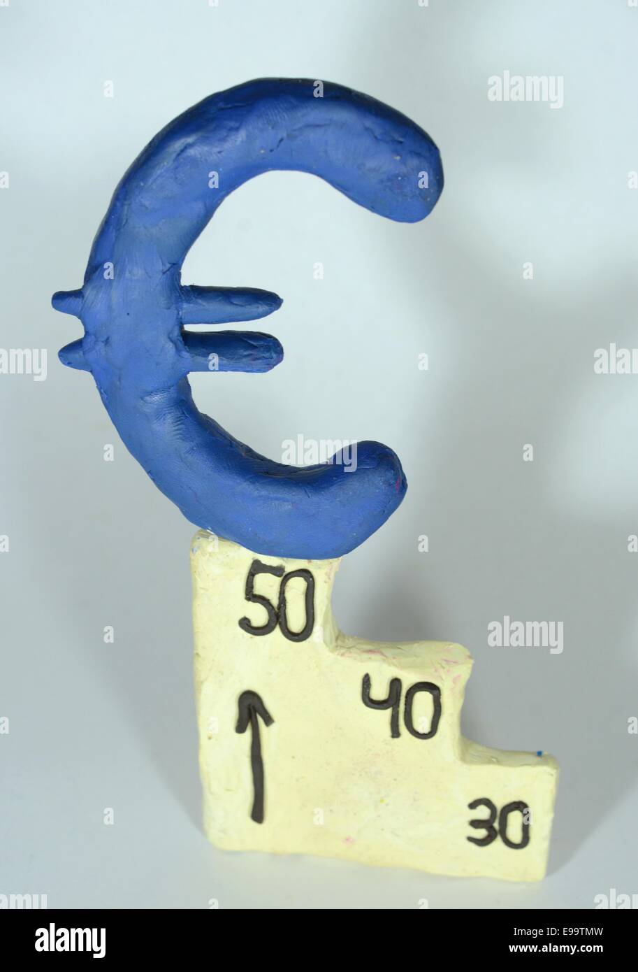 Plasticine currency symbols - euro Stock Photo - Alamy